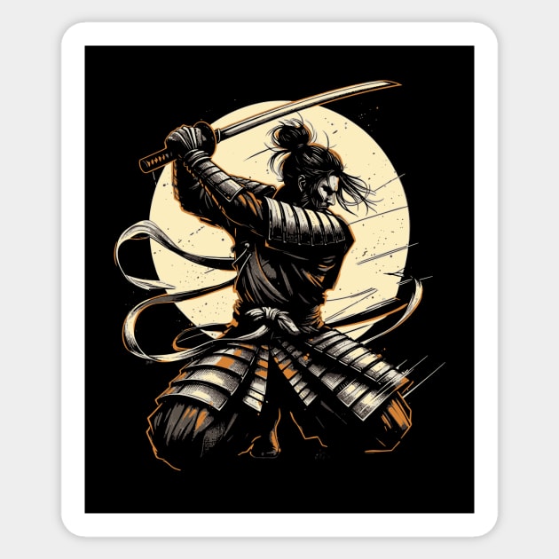 samurai warrior - Samurai Art - Sticker | TeePublic