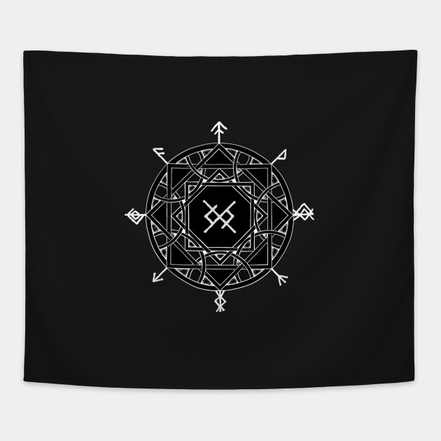 love bind rune magic circle - Runes - Tapestry | TeePublic