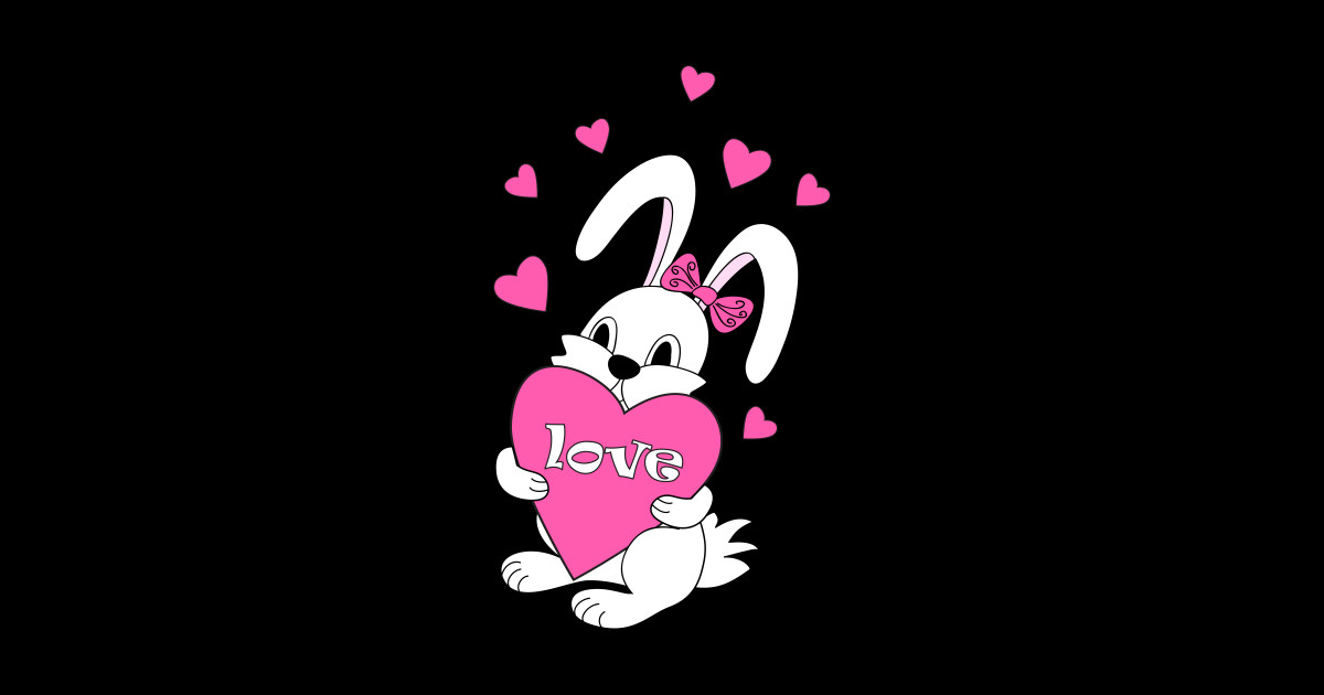 bunny with love - Bunny Lover - Posters and Art Prints | TeePublic