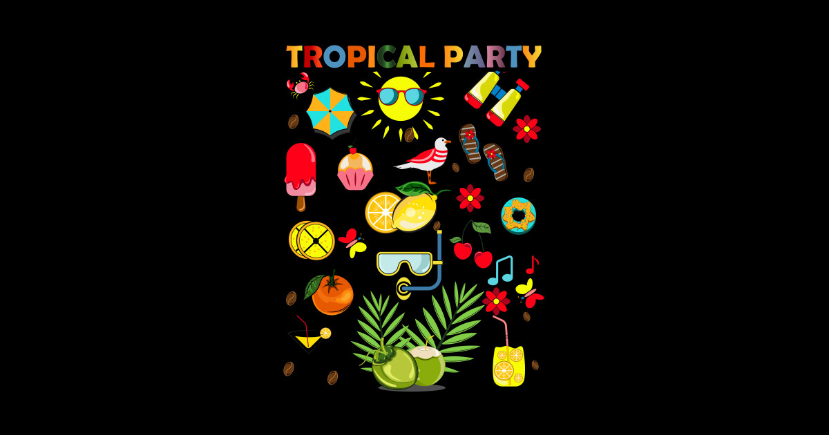 Tropical collection for summer beach party - Summer Beach - Sticker ...