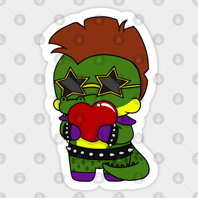 fnaf security breach monty valentine chibi - Chibi - Sticker | TeePublic