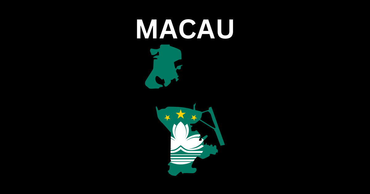 Macau Flag Map - Macau - Sticker | TeePublic