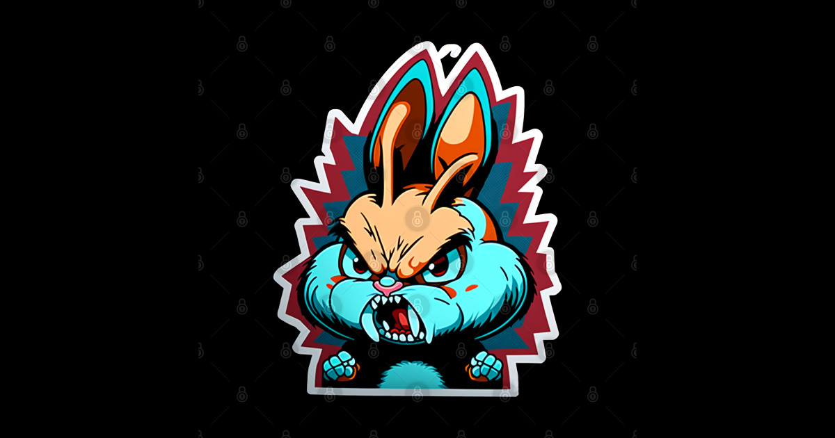 Bunny Rage_ - Bunny Rage - Sticker | TeePublic