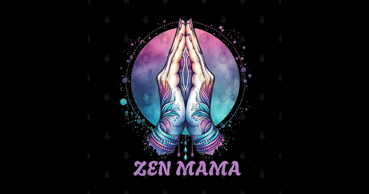 Zen Mama, Namaste Yoga - Yoga Mama - Sticker | TeePublic