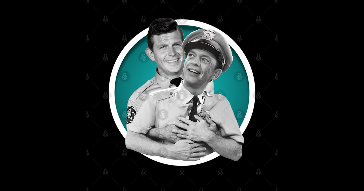 Andy Taylor & Barney Fife - Andy Griffith Show - Sticker | TeePublic