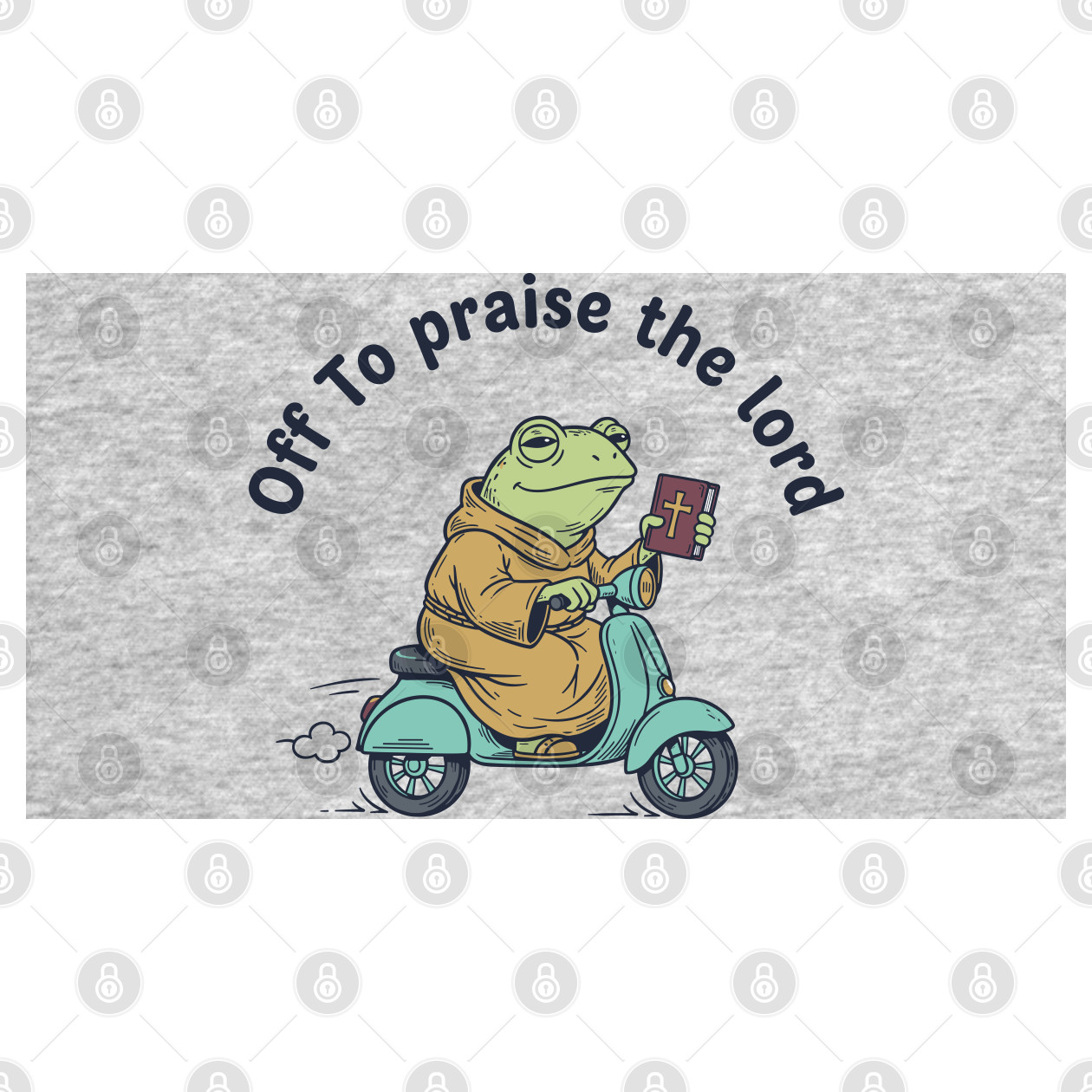 Off To Praise The Lord - Funny Christian Frog Meme - Frog Meme - T ...