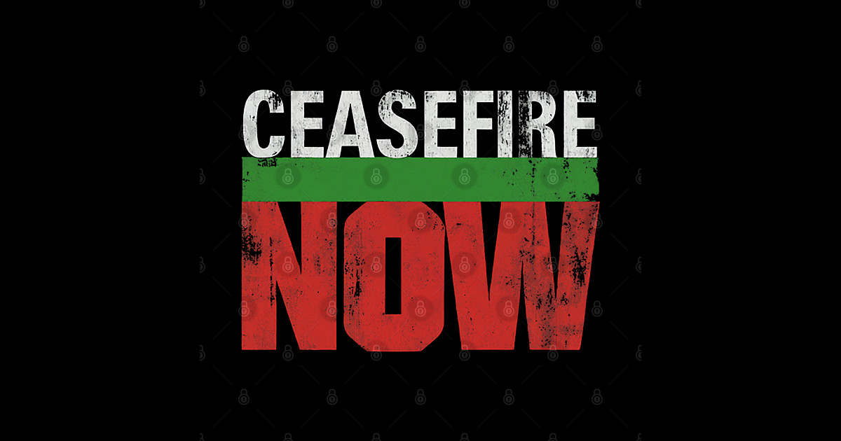 Powerful Ceasefire Now Advocacy Graphic - Ceasefire Now - Sticker ...