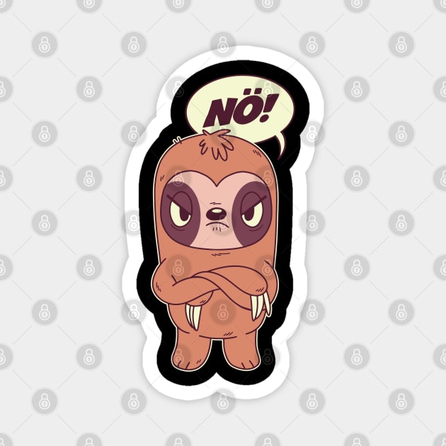 Angry Sloth - Sloth - Magnet | TeePublic