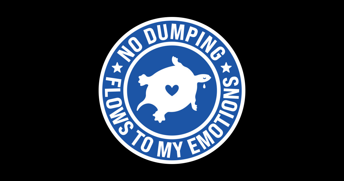"No Dumping" Sad Turtle - Turtle - Sticker | TeePublic
