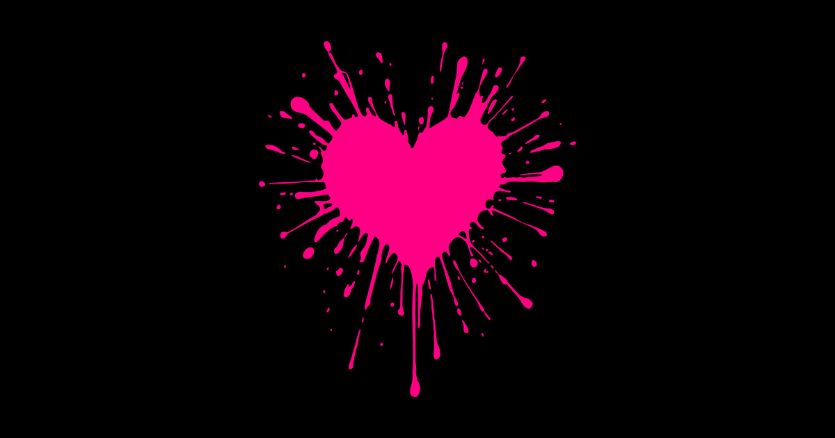 Pink Graffiti Heart - Heart - Sticker | TeePublic