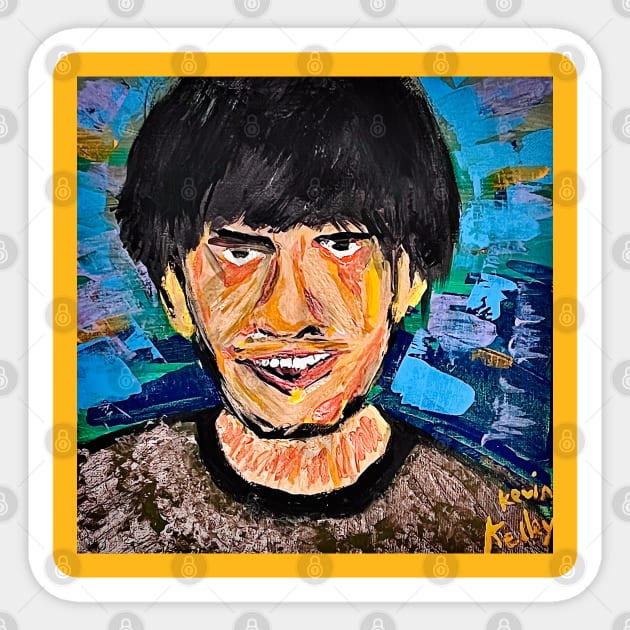 George Harrison Portrait - Beatles Art - Sticker | TeePublic