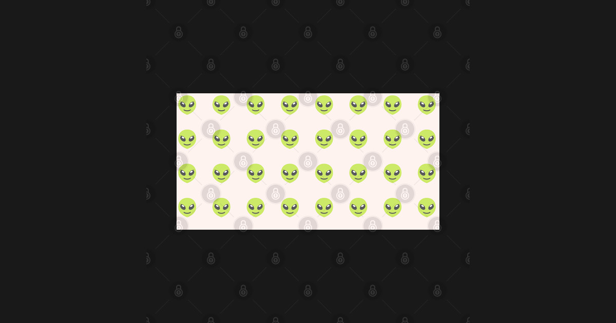 Cute Alien Face Pattern | Green Alien Head Aesthetic | Funny ...