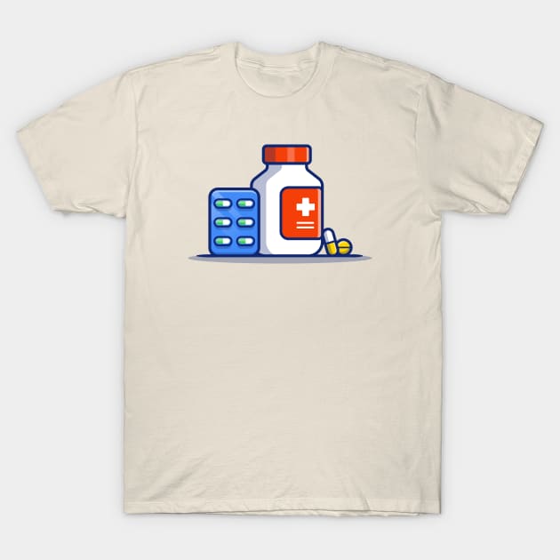 Medicine Jar And Pills Strip - Drugs - T-Shirt | TeePublic
