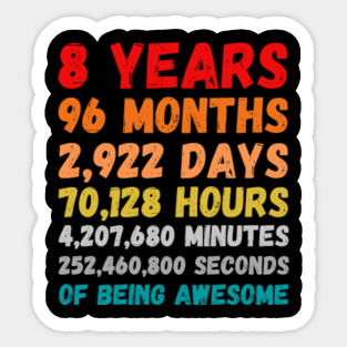 Girls 8 Years Old Birthday Stickers for Sale | TeePublic