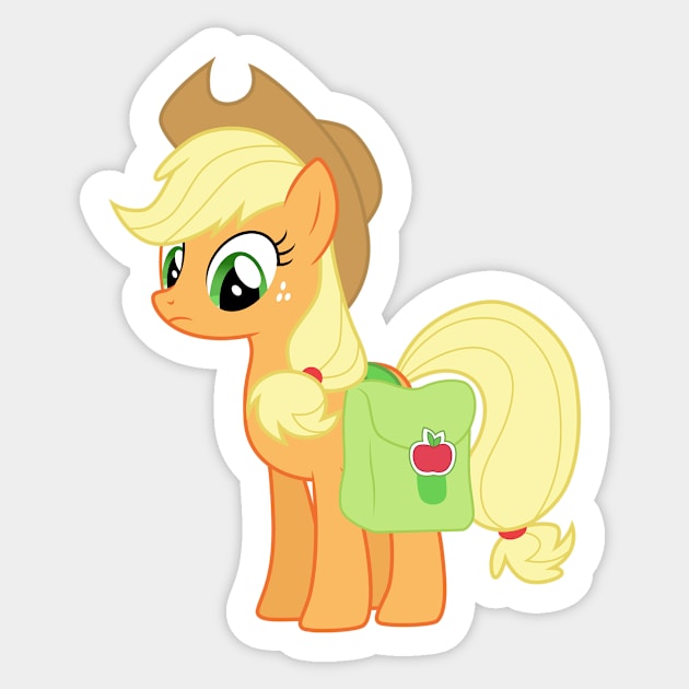 Applejack with saddlebags - My Little Pony - Sticker | TeePublic
