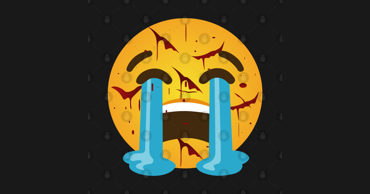 Loudly crying face - Sobbing, sad tears, crying out loud w scars ...