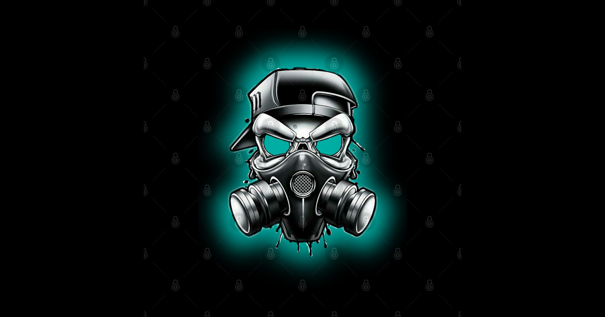 Toxic/Radioactive Skull Gas Mask - Toxic Skull - Sticker | TeePublic