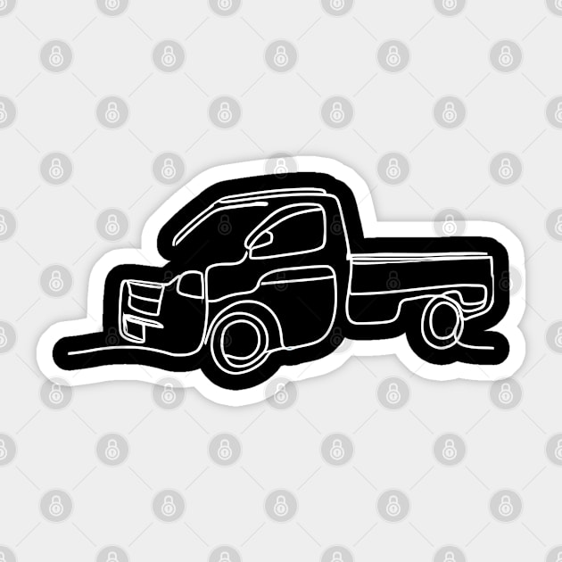 Kei Truck Line Art - Kei Truck - Sticker | TeePublic