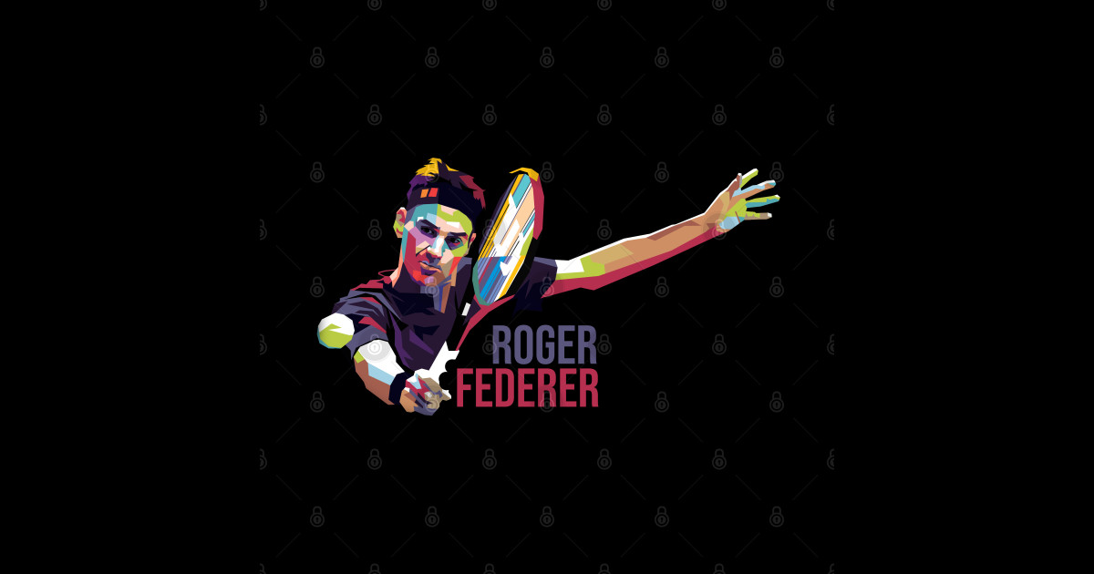 Roger Federer Pop Art - Roger Federer - Sticker | TeePublic
