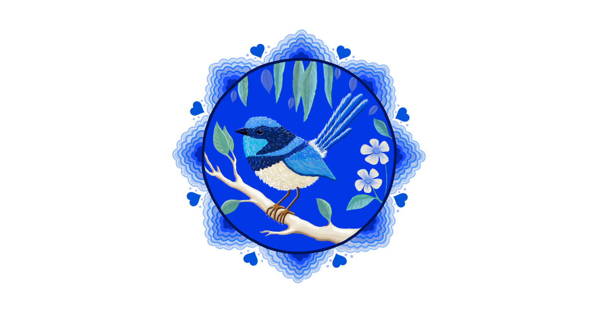 Splendid Blue Wren - Blue Wren - T-Shirt | TeePublic
