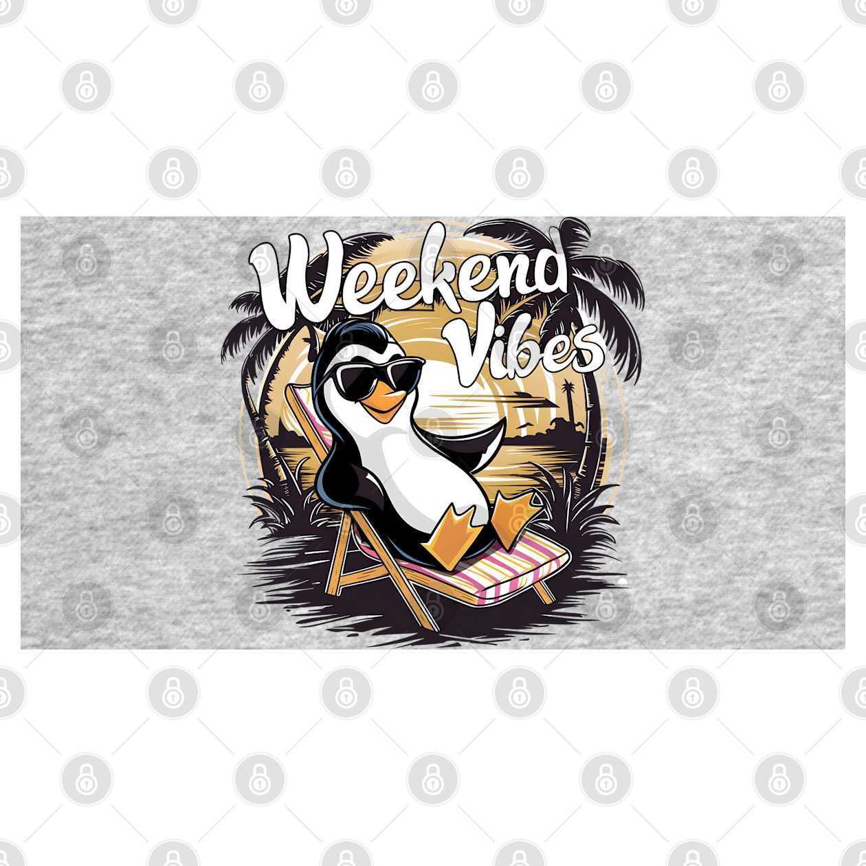 weekend vibes penguin - Weekend Vibes - T-Shirt | TeePublic