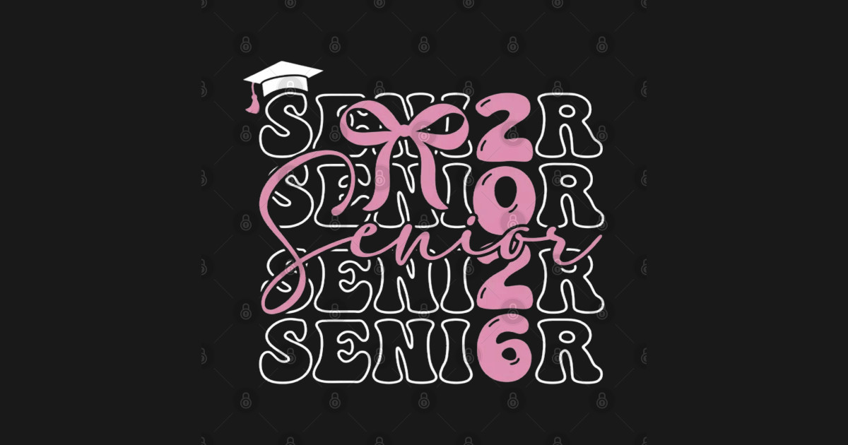 Senior 2026 Class of 2026 Coquette Pink Bow Graduation 2026 - School ...