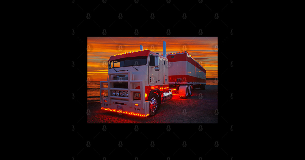 Very Cool Freightliner Cabover - Freightliner - Sticker | TeePublic