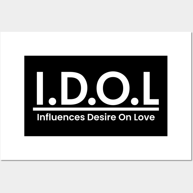 IDOL Meaning Word Art Minimalist Design - Kpop Merch - Posters and Art ...