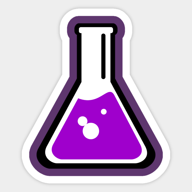 Chemical beaker cartoon - Chemistry - Sticker | TeePublic