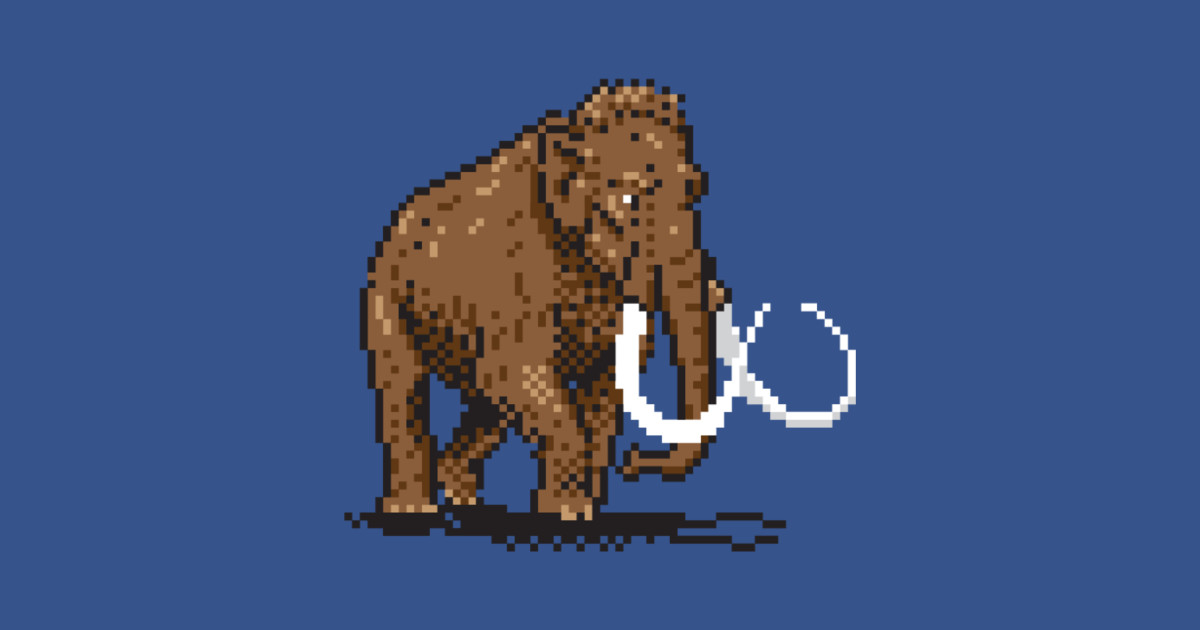 Prehistoric Pixels - Mammoth - Pixel - T-Shirt | TeePublic