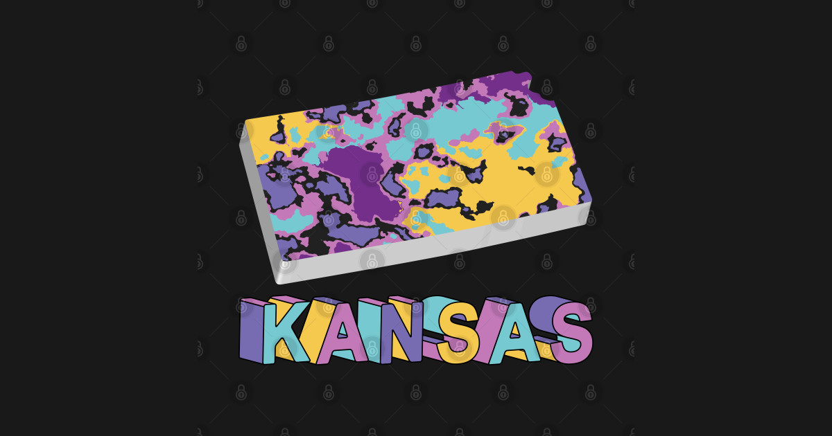 Kansas 3d State Map Art - Kansas Map - T-Shirt | TeePublic