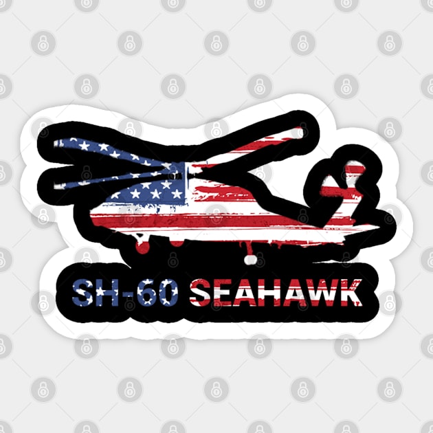 SH-60 seahawk helicopter - Sh 60 Seahawk Helicopter - Sticker | TeePublic