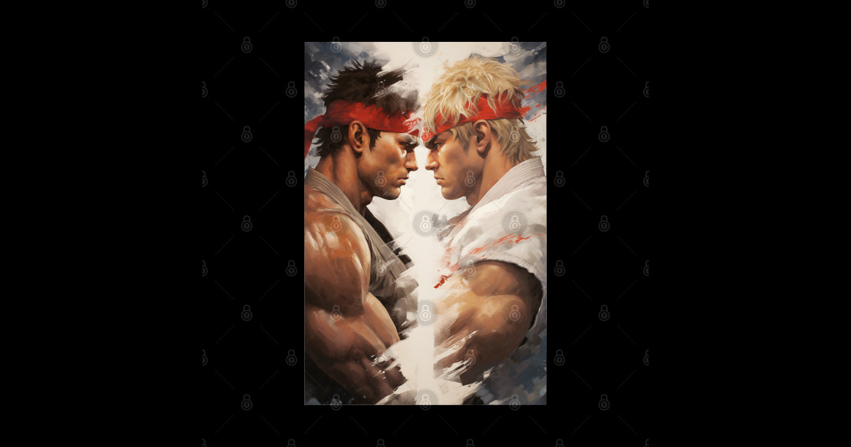 Ken vs. Ryu Street Fighter Design - Street Fighter - Posters and Art ...