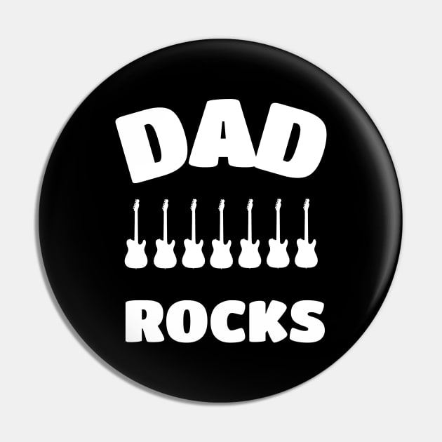 Daddy Gifts For Rocker Dad - Daddy Gifts - Pin | TeePublic