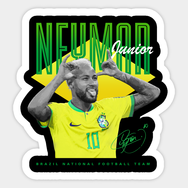 Neymar Jr. - Neymar Jr Brazil Football Team - Sticker | TeePublic