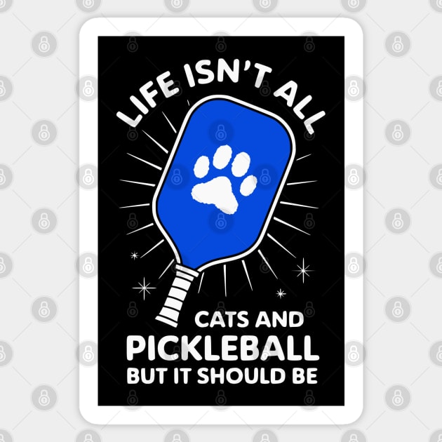 Cats and pickleball - Pickleball Cat - Sticker | TeePublic