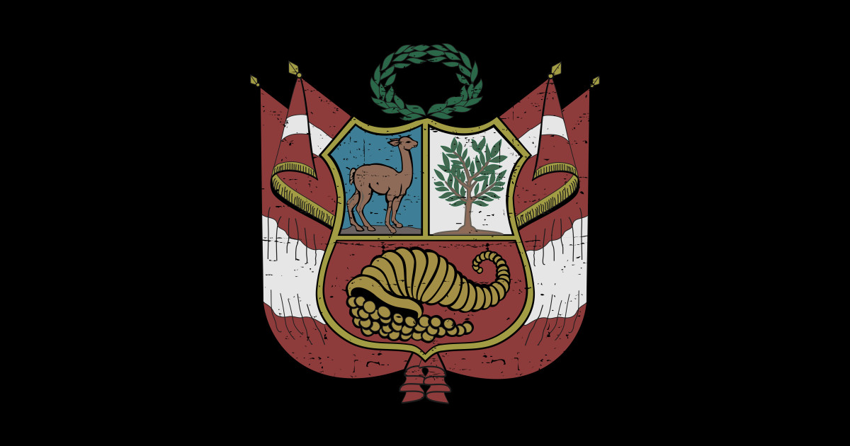 Escudo del Perú - Peru coat of arms - vintage design - Escudo Del Peru ...