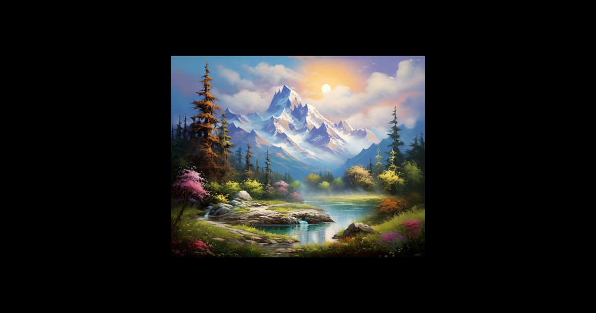 Spring Meadows - Nick Panek - Mountain - Sticker | TeePublic