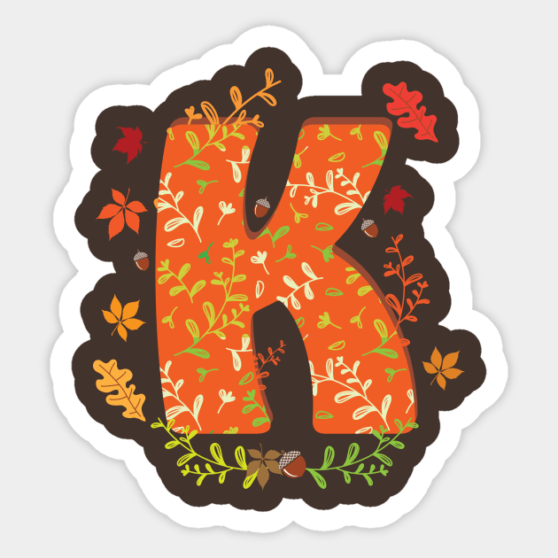 Letter K Monogram - Letter K Monogram - Sticker | TeePublic