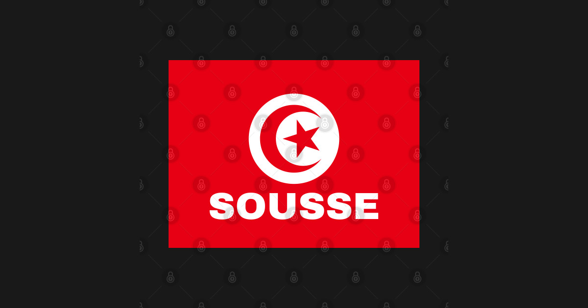 Sousse City in Tunisian Flag - Tunisia Flag - T-Shirt | TeePublic
