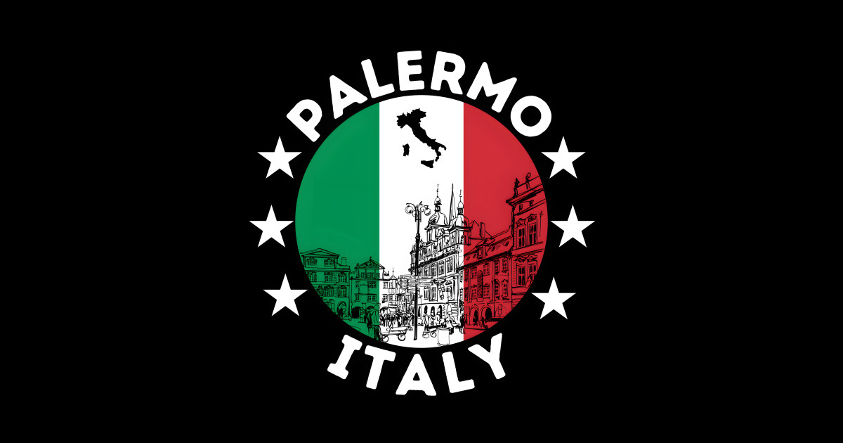 Palermo City Skyline, Italian Flag - Made In Palermo - Sticker | TeePublic