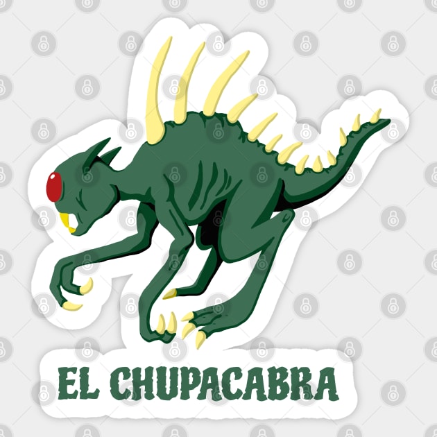 El Chupacabra Cryptid - Chupacabra - Sticker | TeePublic