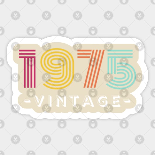 Retro 1975 Design - Vintage Retro - Sticker | TeePublic