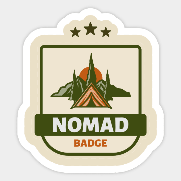Nomad Badge Adventure - Nomad - Sticker | TeePublic