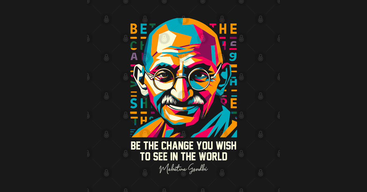 Mahatma Gandhi WPAP - Mahatma Gandhi - T-Shirt | TeePublic