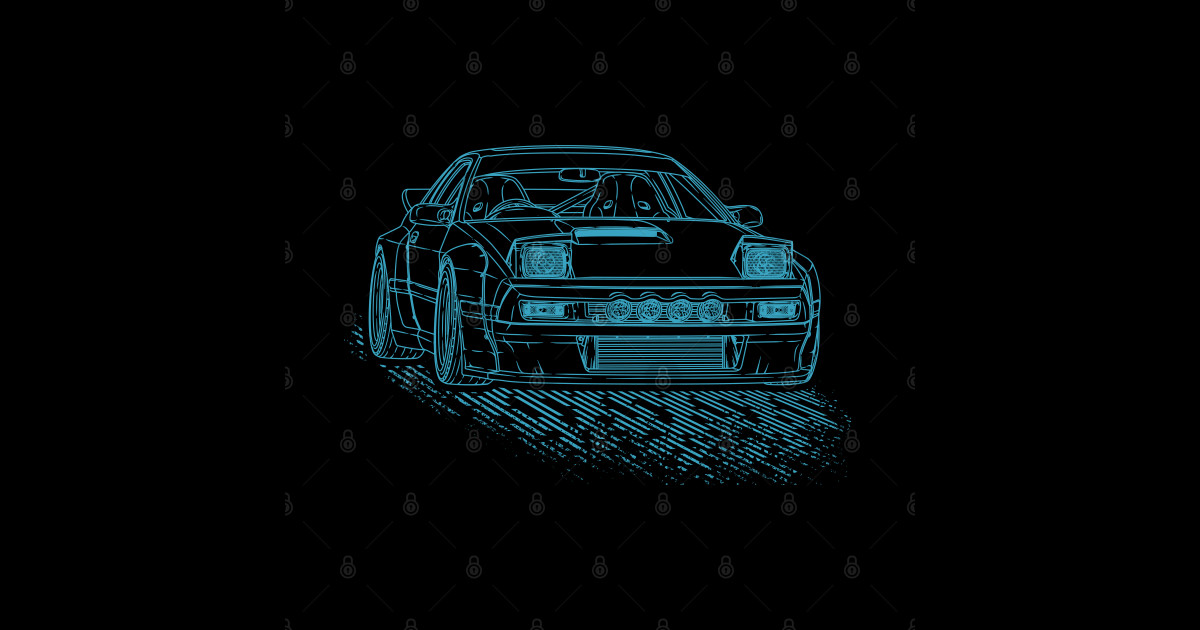 Mazda RX7 FC3S Lineart Blueprint - Mazda Rx7 - Posters and Art Prints ...