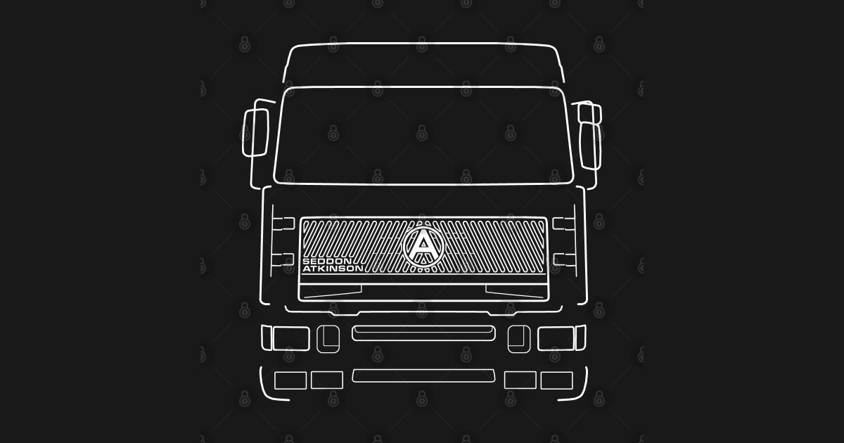 Seddon Atkinson Strato classic lorry black outline graphic - Seddon ...