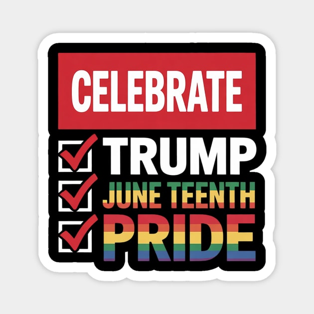Celebrate Nameplate Check Box Trump Juneteenth Pride June - Celebrate ...