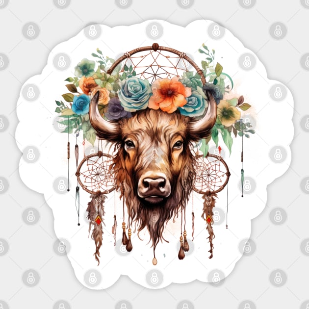 Native American Bison - Bison - Sticker | TeePublic