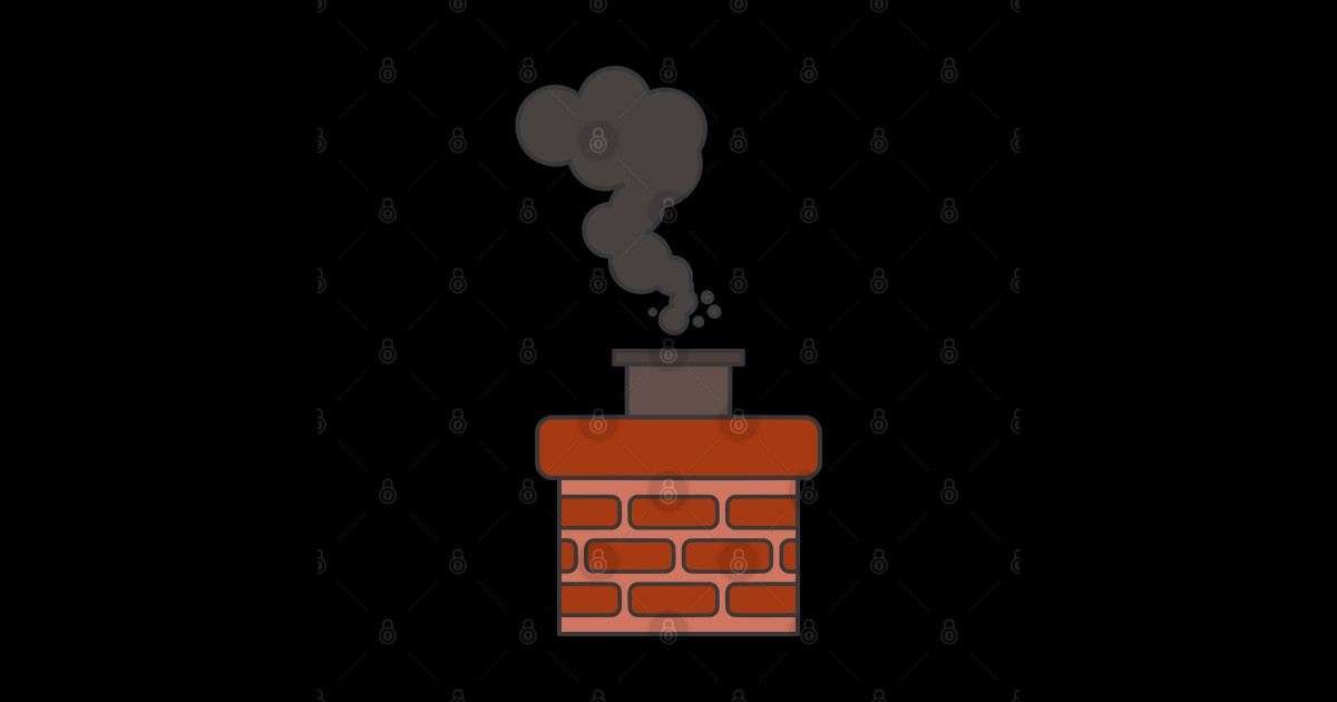 Classic Chimney With Smoke Graphic - Chimney - Posters and Art Prints ...